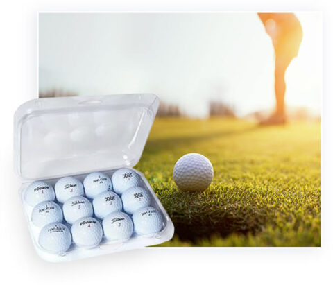 Golf Ball Clamshells - VisiPak | Clear Plastic Packaging Manufacturers ...